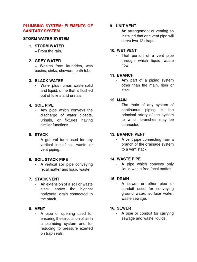 Building Utilities Pdf Plumbing Sanitary Sewer
