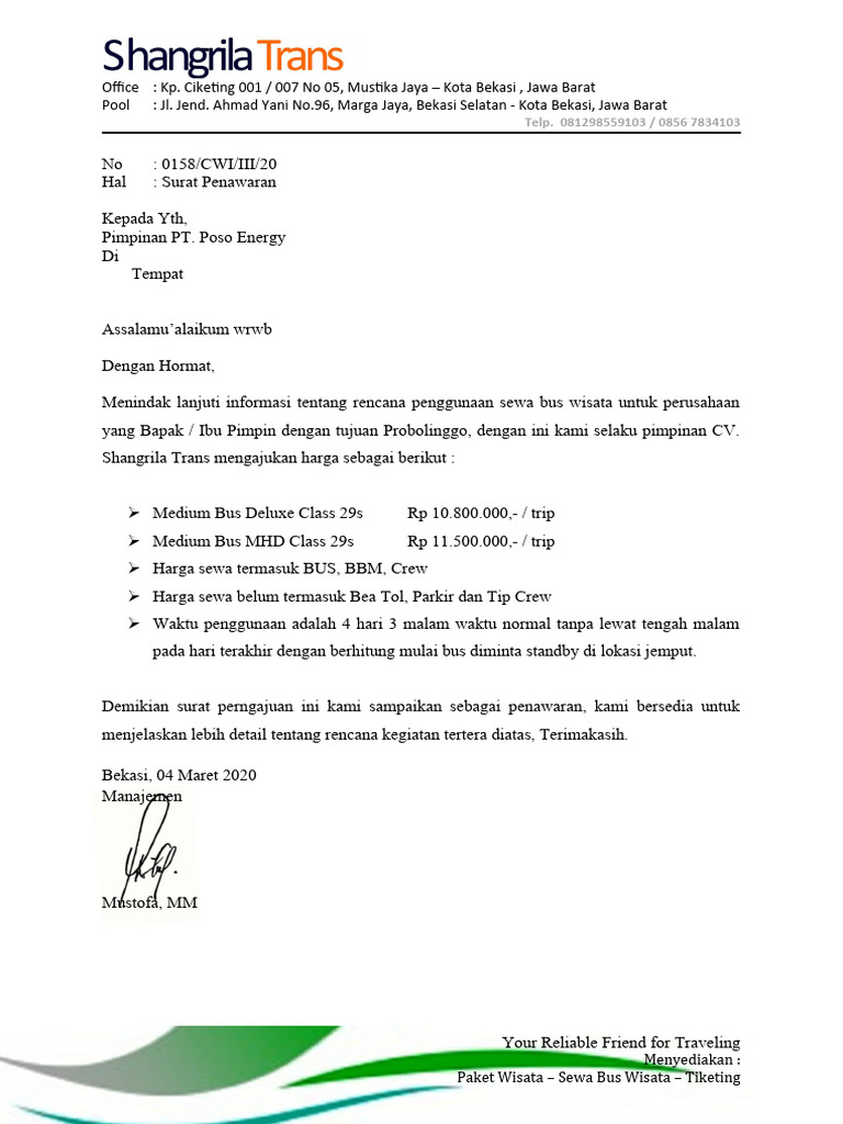 Penawaran_PT. Poso Energy | PDF