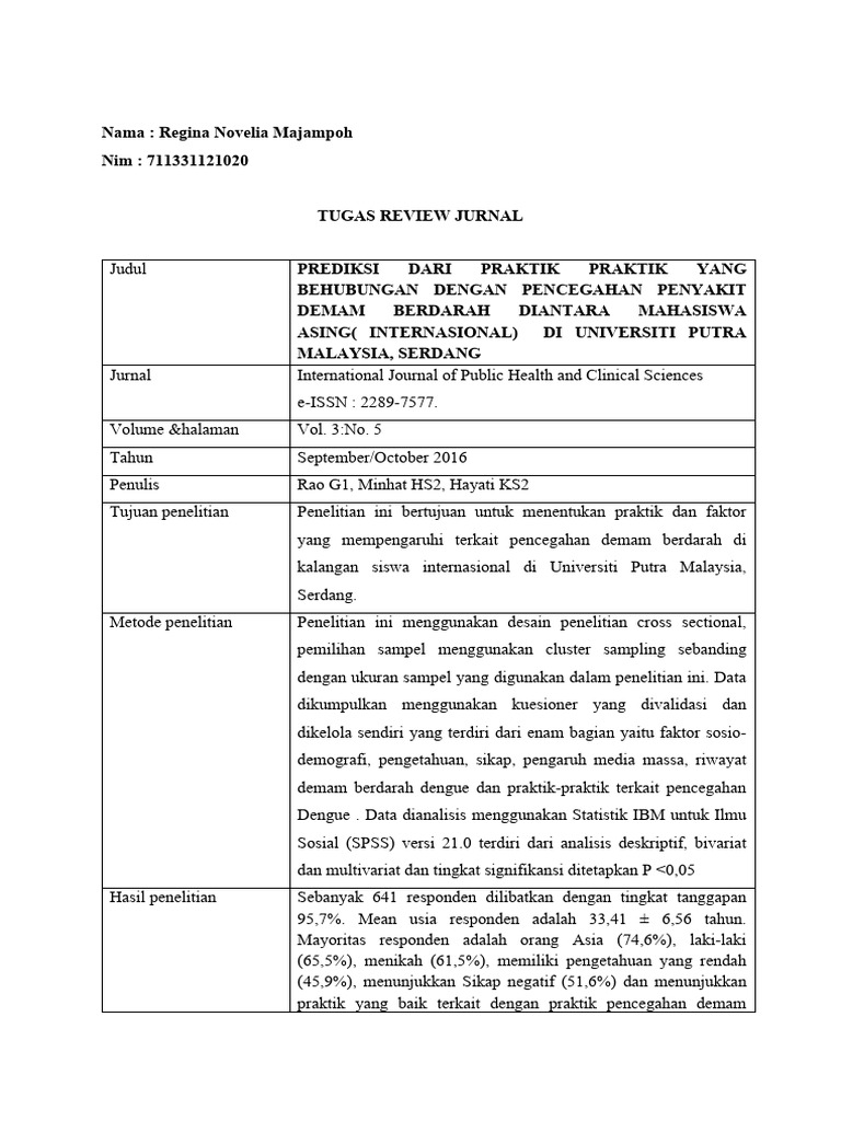 Contoh Review Jurnal | PDF