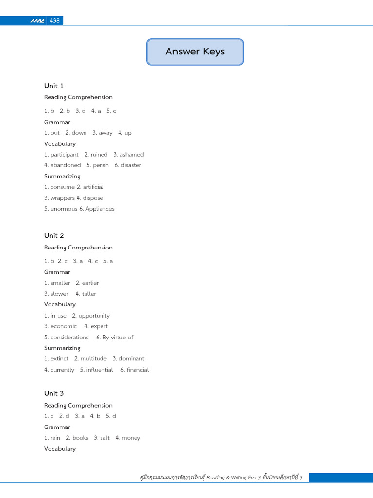 Answer Keys | PDF | Nature