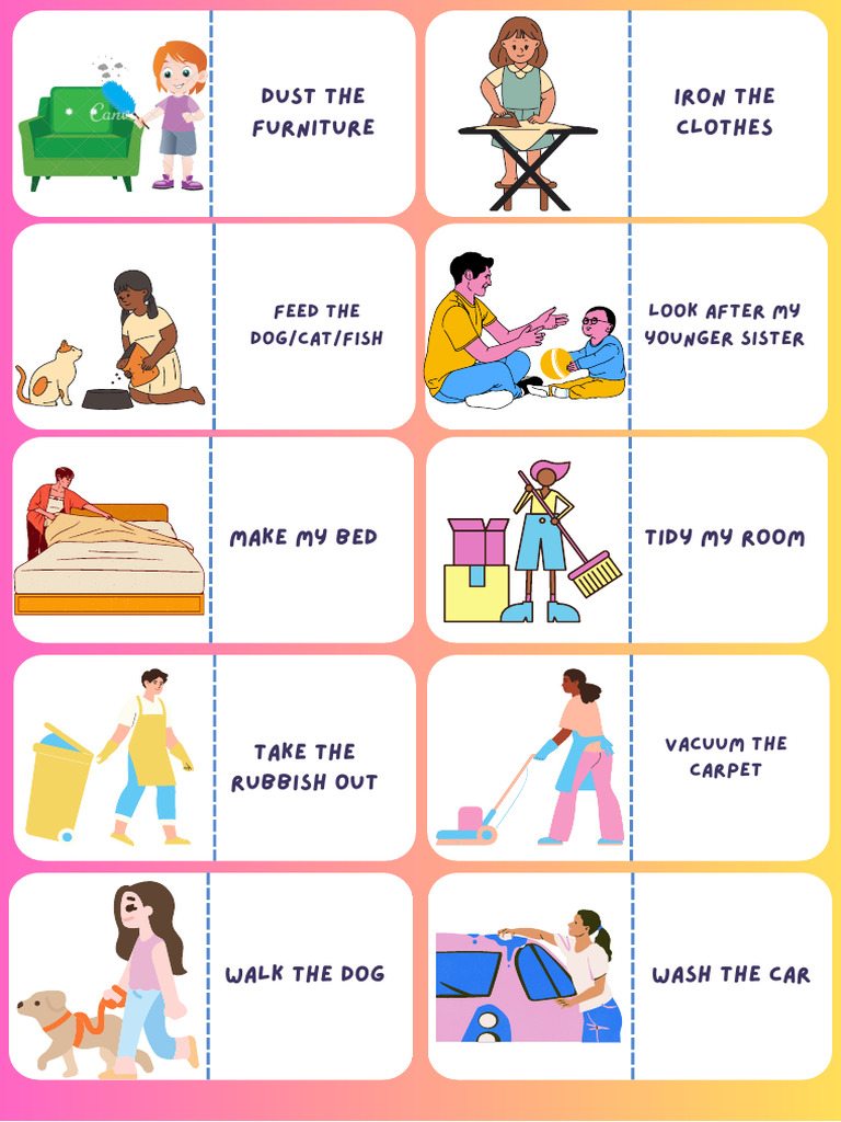 Chores Flashcards | PDF