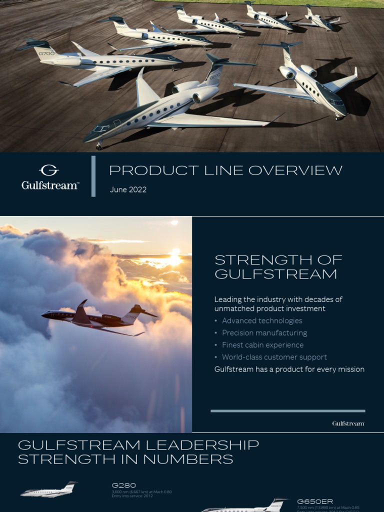 Gulfstream Product Line | PDF | Jet Aircraft | Aviation
