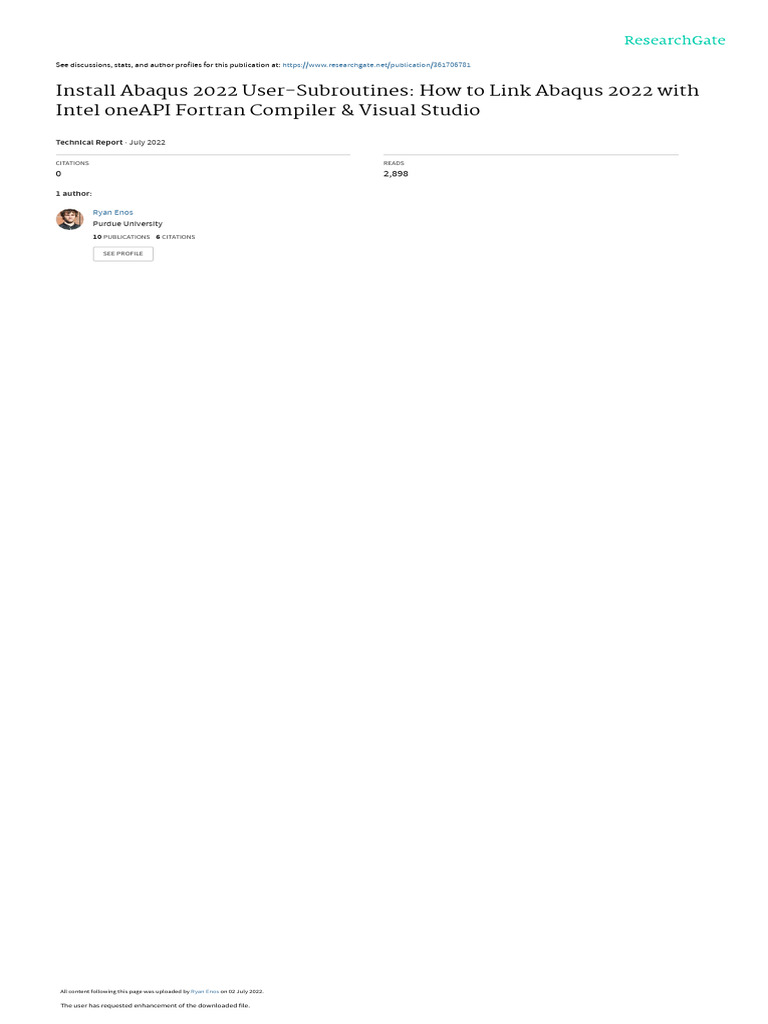 Linking Abaqus 2022 Intelone APIFortran Compiler Visual Studioin Windows 10 | PDF | Operating ...