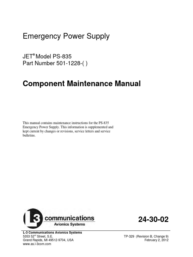 Manual For TP-329 CHG 9 (PS-835 CMM) | PDF | Electrical Engineering ...
