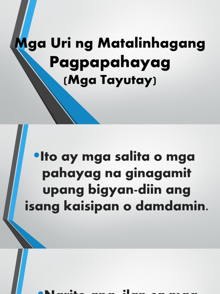 Mga Tayutay | PDF