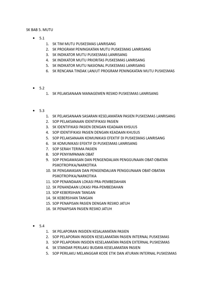 SK Dan Sop Bab 5 Mutu | PDF | Sains & Matematika