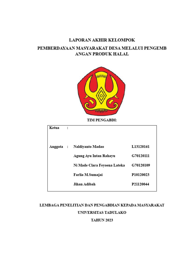 Laporan Akhir Kelompok Sidole Barat | PDF