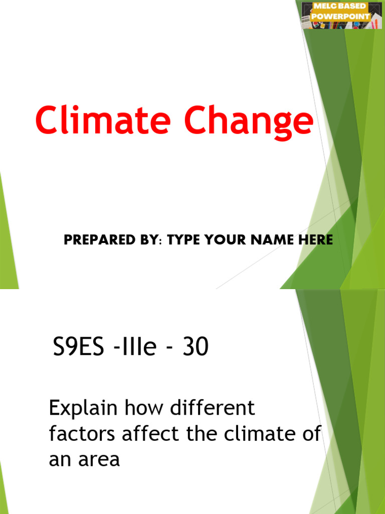 G9 Science Q3 - Week 6 Climate-Phenomena | PDF | Climate Change | Climate