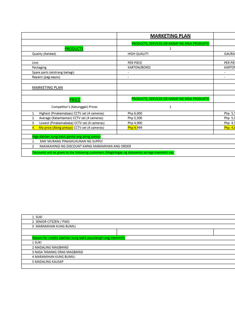 Marketing Plan I | PDF | Economies | Business