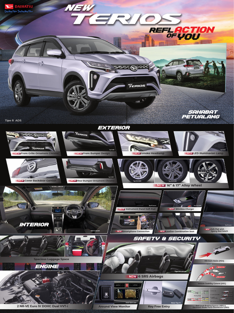 Brochure All New Terios | PDF | Anti Lock Braking System | Front Wheel Drive Vehicles