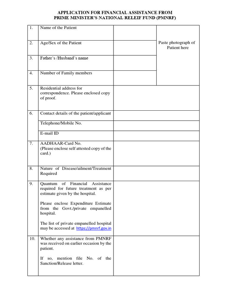 PMNRF Assistance Form English | PDF | Social Programs | Service Industries