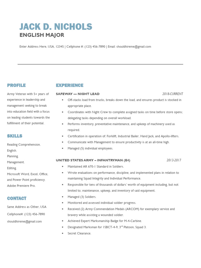 Targeted Resume Final | Download Free PDF | Marksman