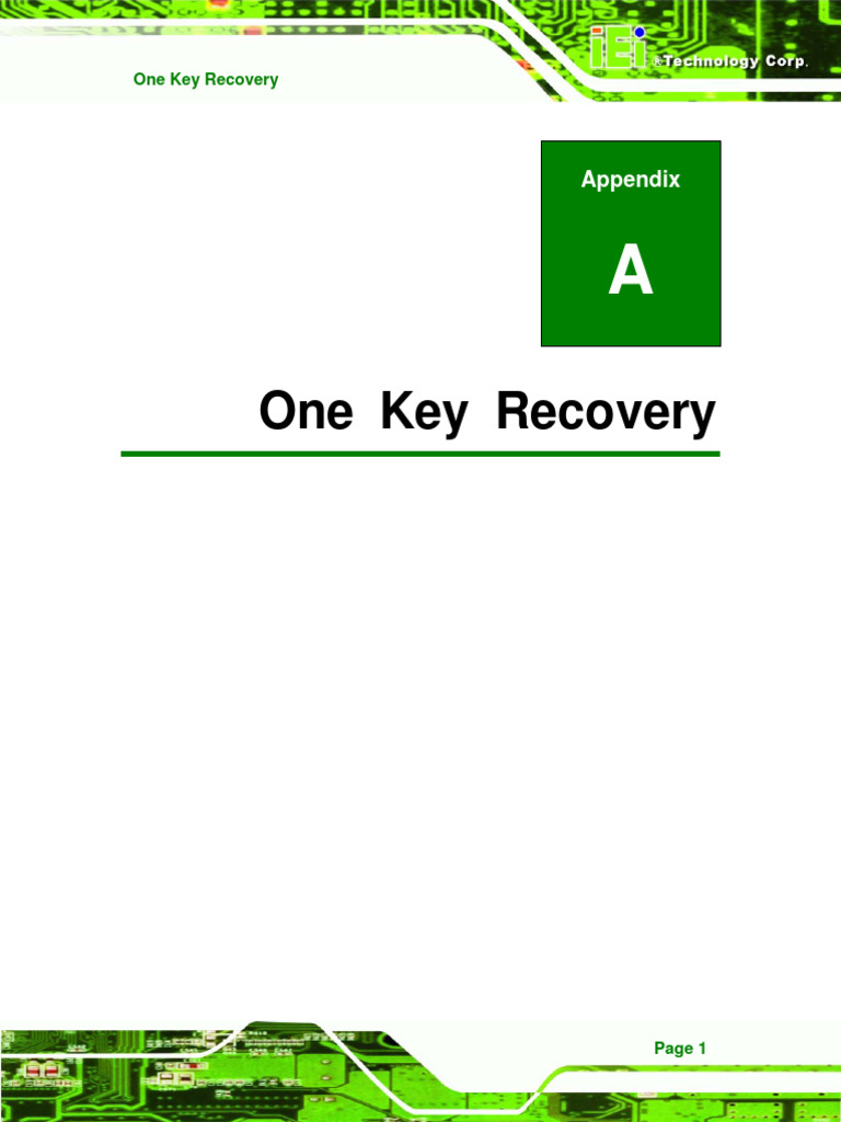 User Manual One Key Recovery v1.21 20190617 | PDF | Booting | Operating System