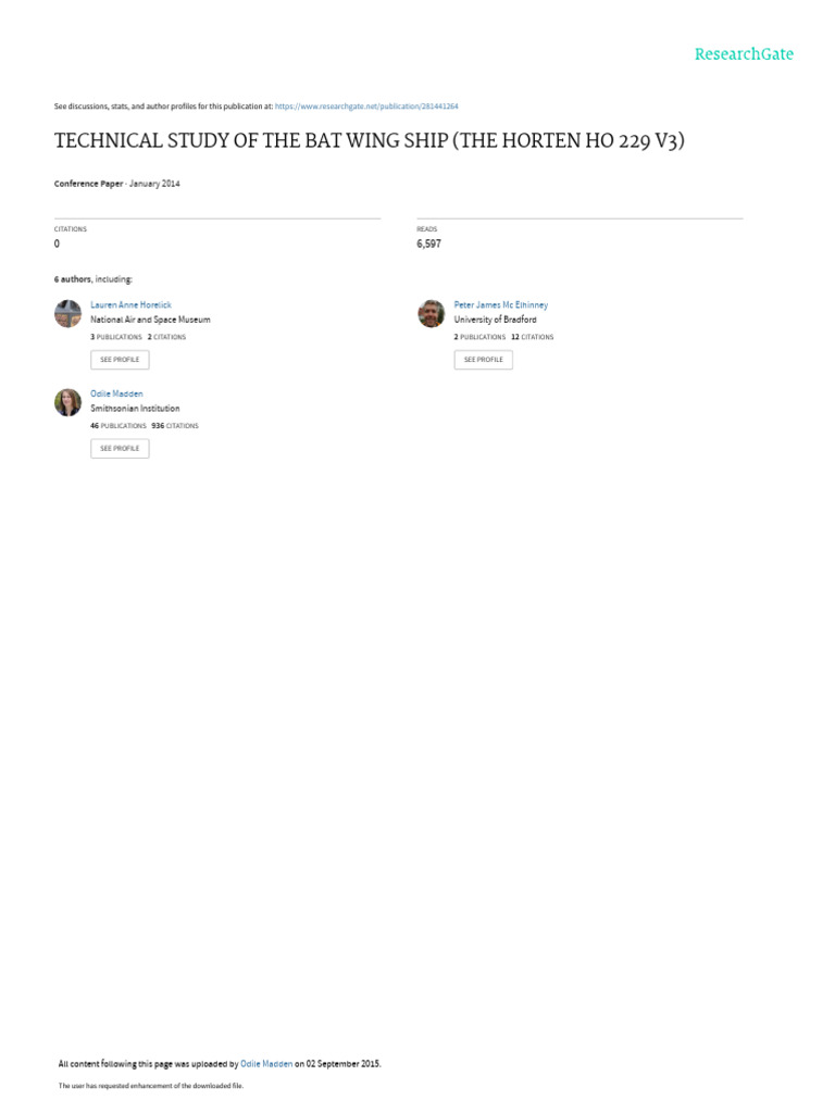 Horelicketal Horten Ho 229 V32014 | PDF | Plywood | Adhesive