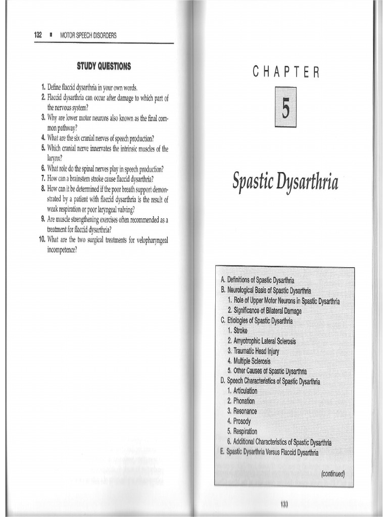 Capítulo 5 - Disartria Espástica | PDF