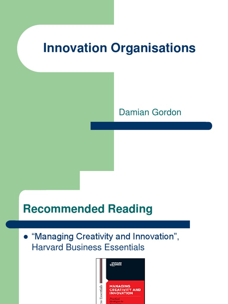 Innovation Organisations: Damian Gordon | PDF