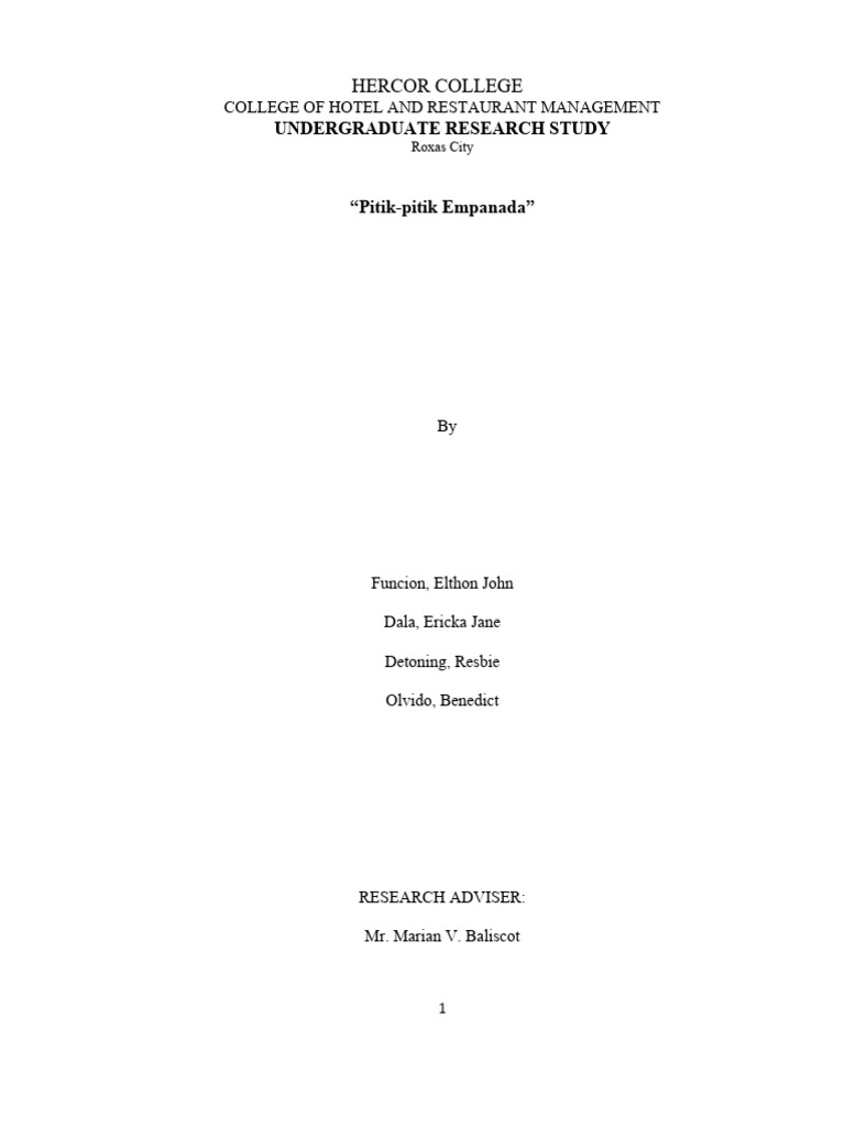 Revised Chapter 1 & RRL | Download Free PDF | Fat | Lobster