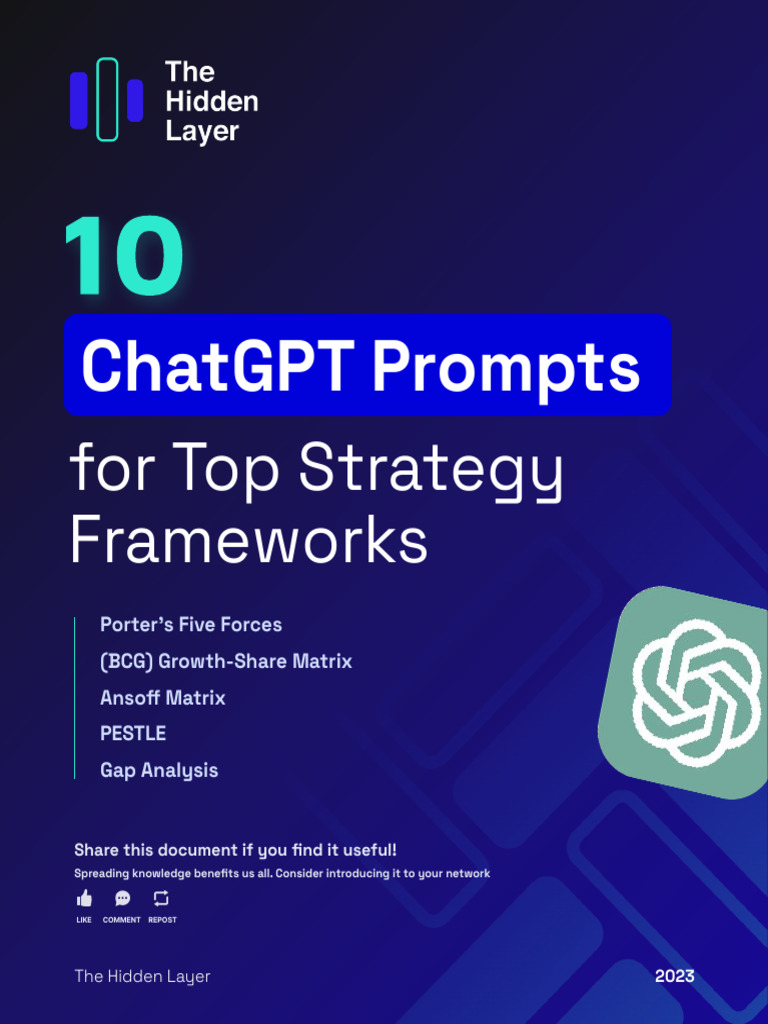 10 ChatGPT Prompts For Top Strategy Frameworks 1697622059 | Download ...