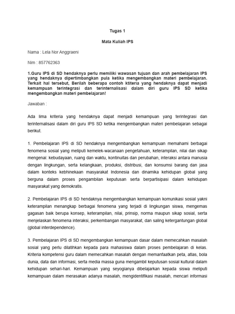 Tugas 1 IPS | PDF