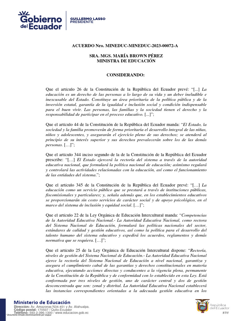 Mineduc Mineduc 2023 00072 A | PDF | Policía | Presupuesto