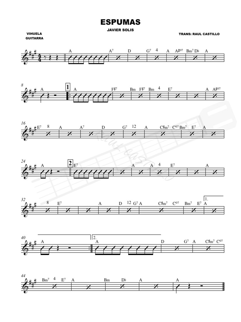 ESPUMAS - Partitura Completa | PDF