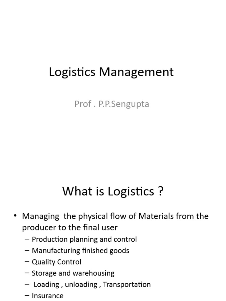 Logistics Management | PDF | Logistics | Warehouse
