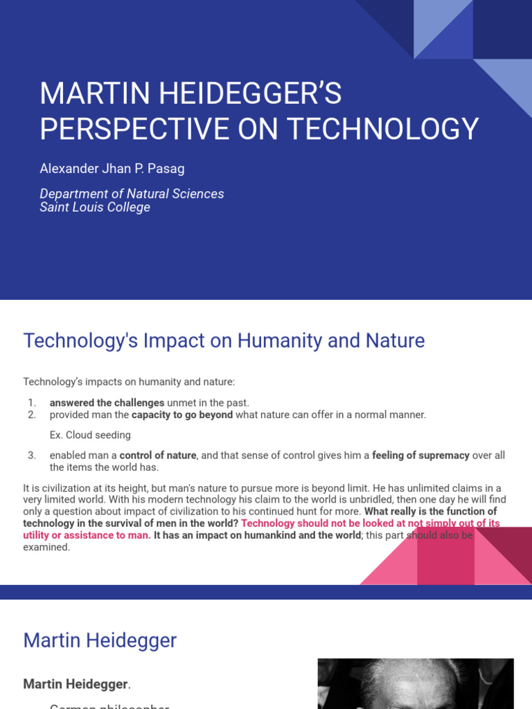 07 Martin Heidegger's Perspective On Technology | PDF