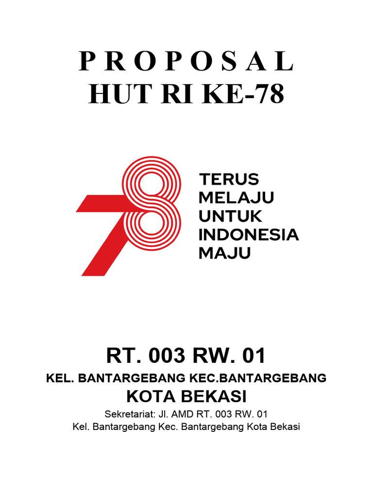 Proposal Kegiatan HUT RI Ke-78 | PDF