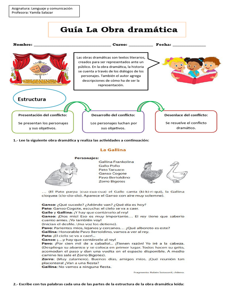 Guía Obra dramatica | PDF