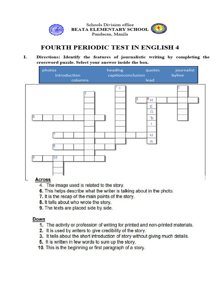 4th Periodic Test | PDF