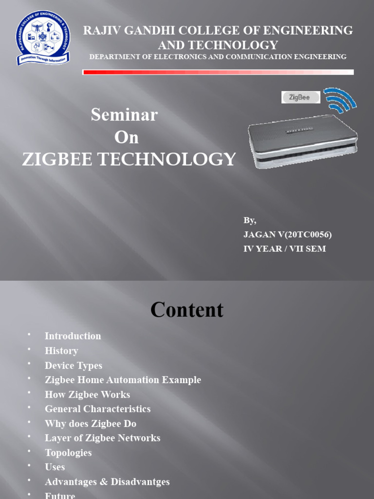 Zigbee Technology | PDF | Computer Network | Network Topology