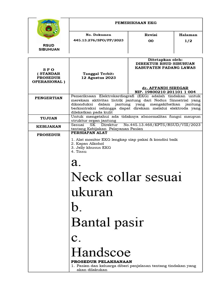 Pemeriksaan Ekg | PDF