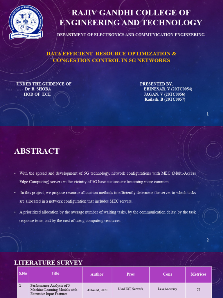 5g - Review 1 | PDF | Internet Of Things | Machine Learning