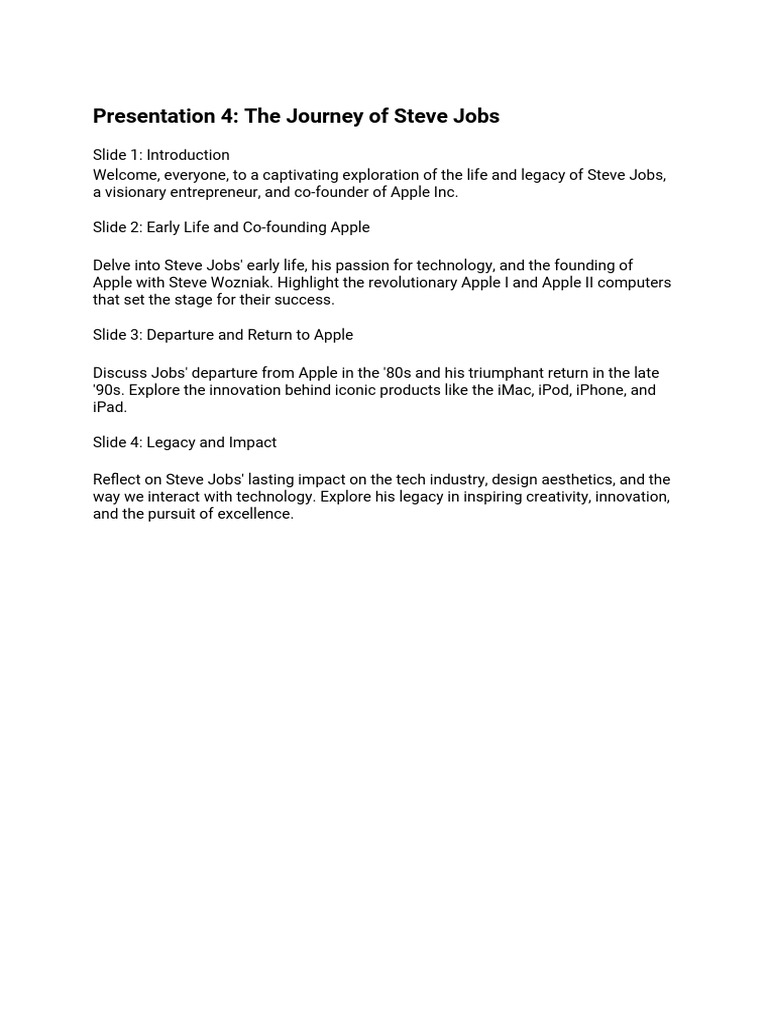 The Journey of Steve Jobs | PDF