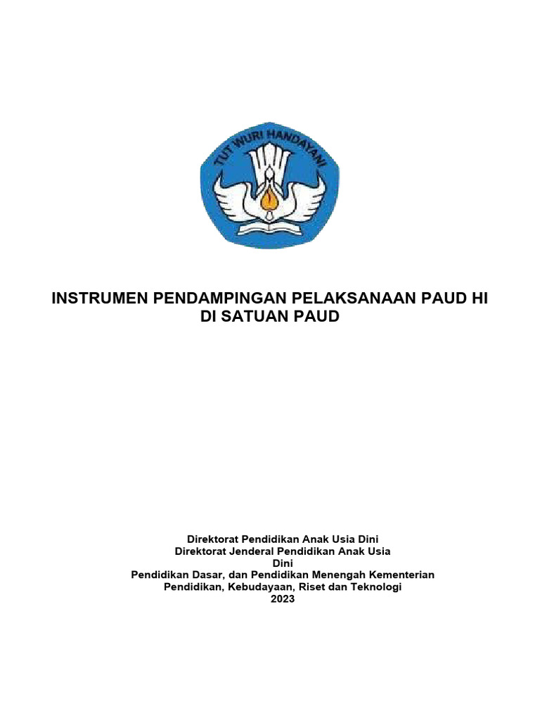 Evaluasi Implementasi PAUD HI 2023 | PDF