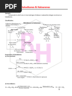 Organic Chemistry Reaction Summary Sheet | PDF | Alkene | Chlorine