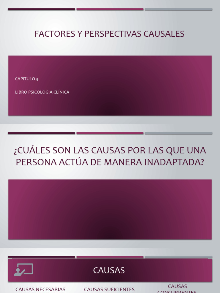 Causas de Conducta Inadaptada en Psicología | PDF | Trastorno depresivo ...