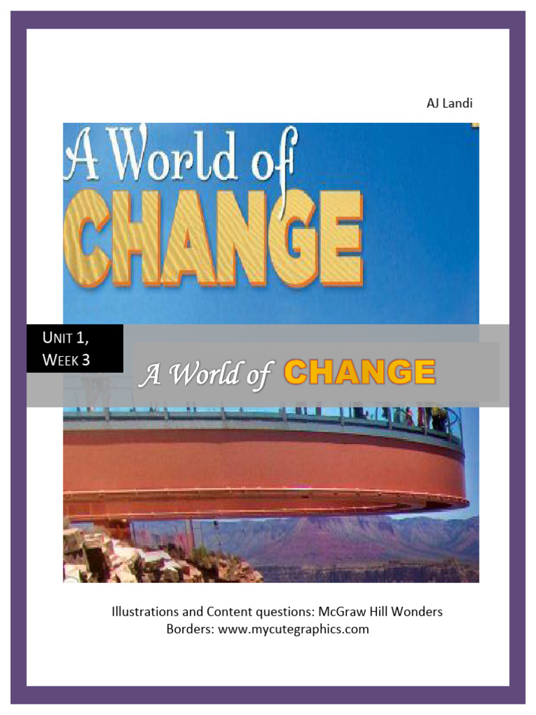 A World of Change Review | PDF | Reading Comprehension | Communication