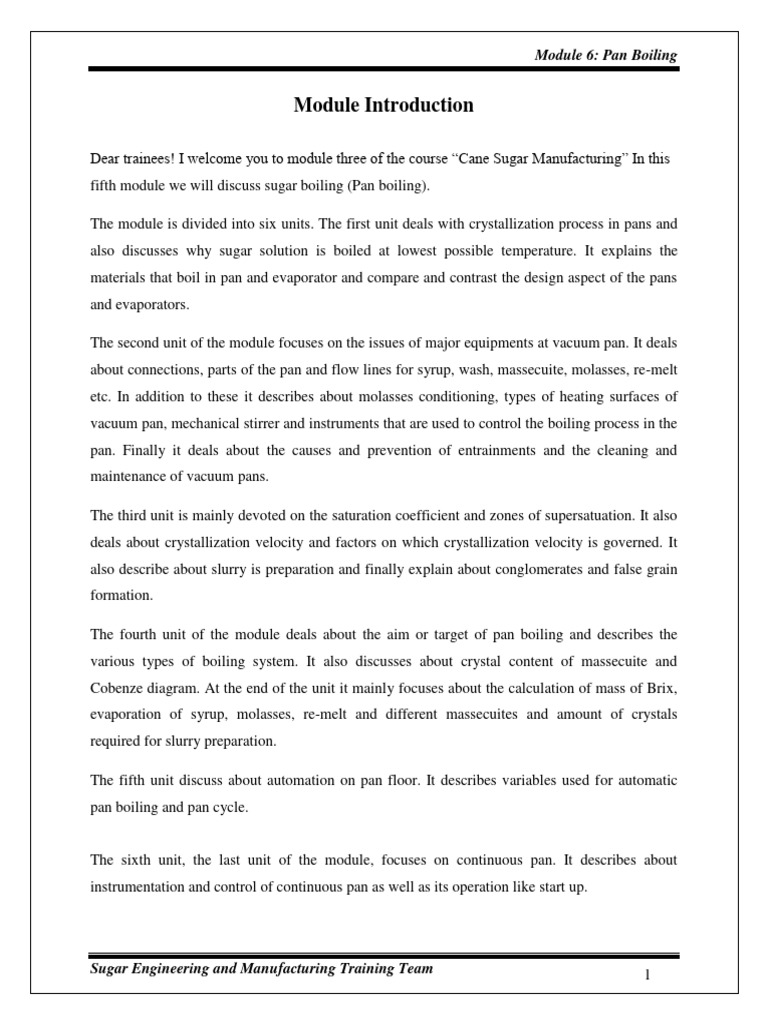 Module 6. Final | PDF | Crystallization | Sucrose