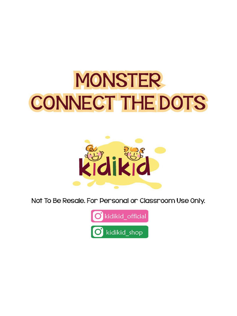 Monster Connect The Dots | PDF
