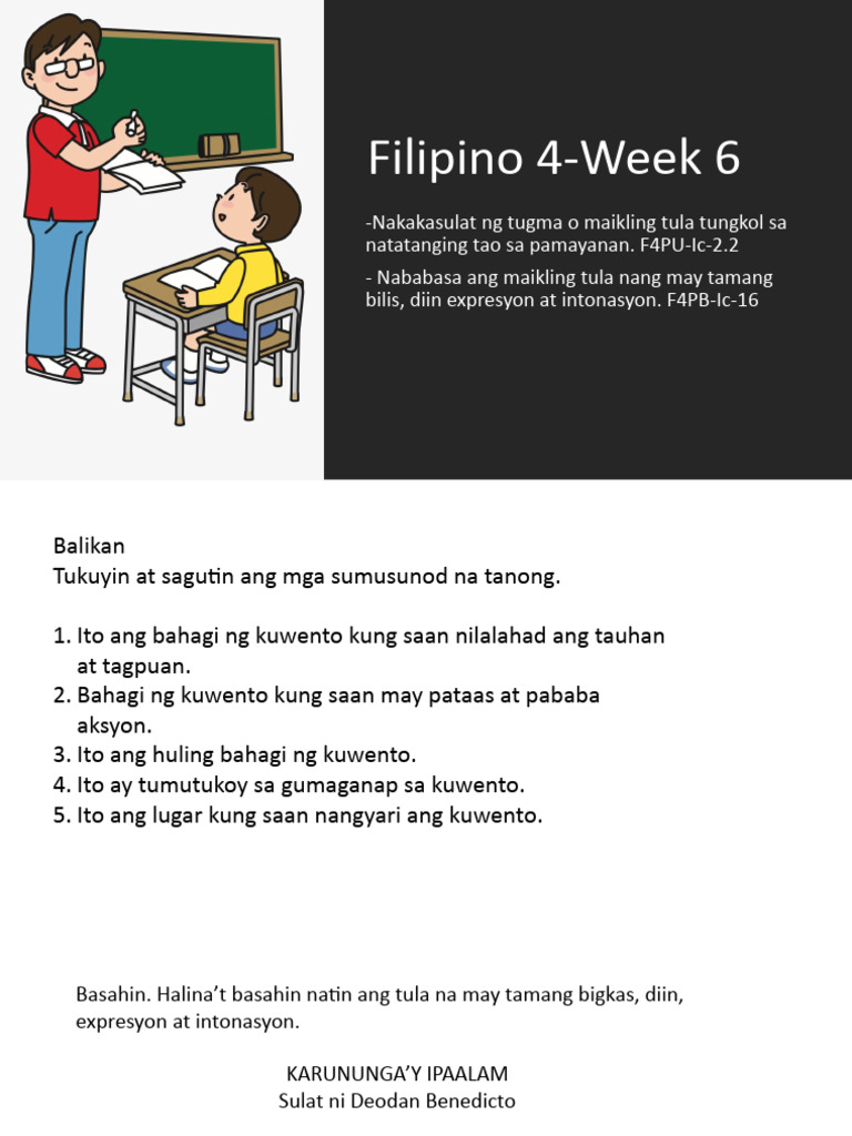 Filipino 4-Week 6 | PDF