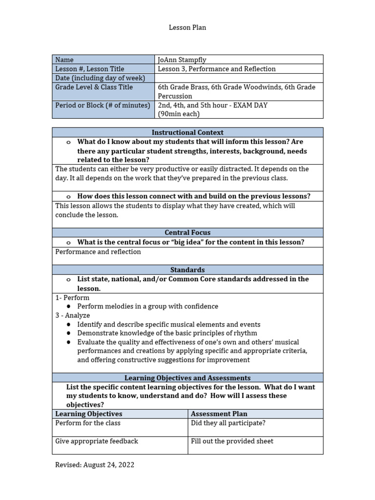stp lesson 3 | PDF | Lesson Plan | Learning