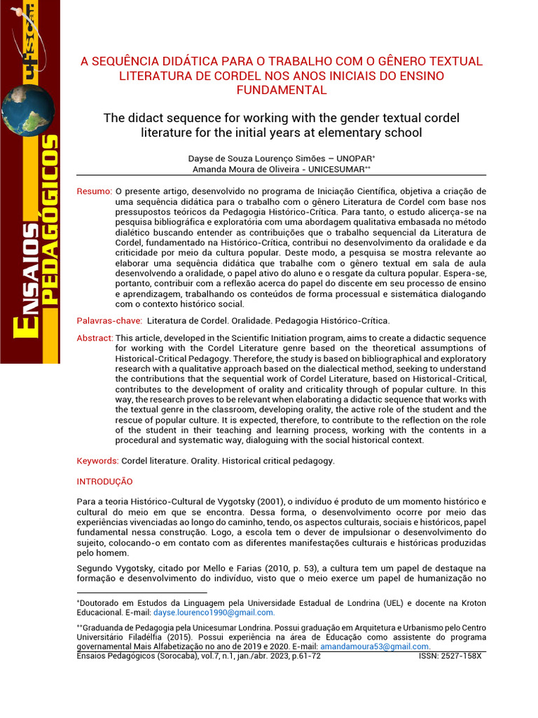 Texto 06 | PDF | Aprendizado | Pedagogia