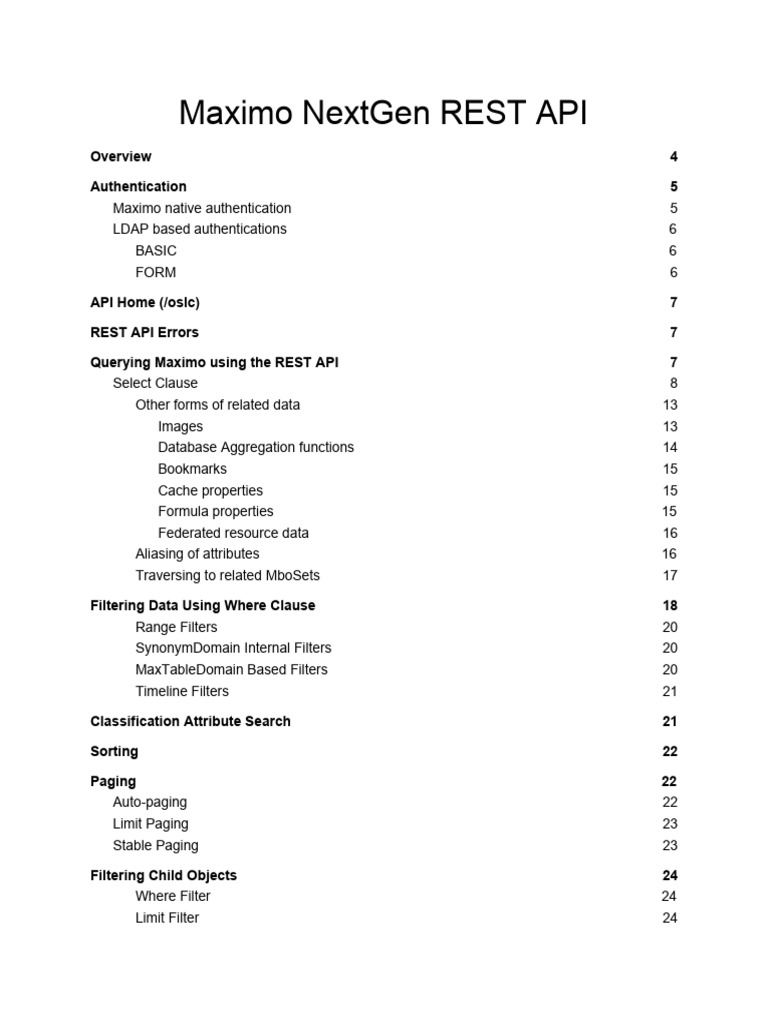 Maximo NextGen REST API - Nextgen | PDF | Information Technology ...