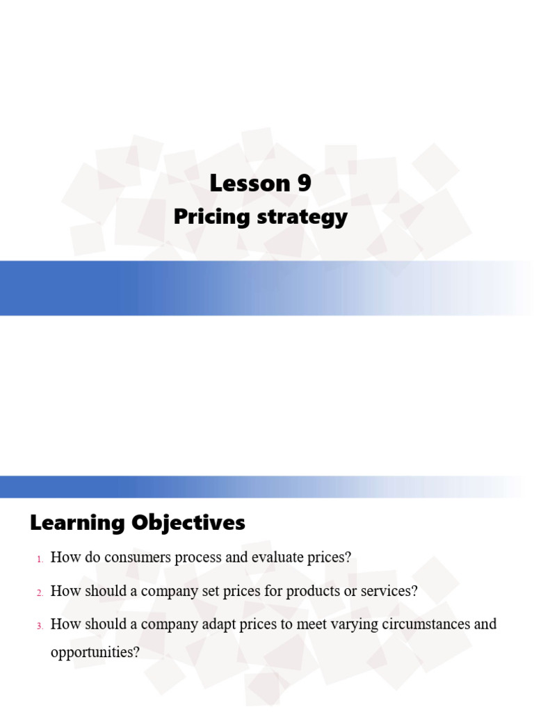 Lesson 9 | PDF | Pricing | Demand