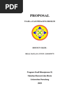 PROPOSAL USAHA AYAM PEDAGING Docx | PDF