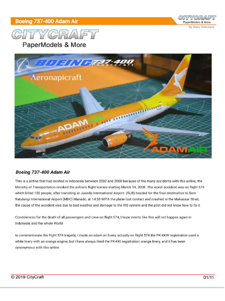 Boeing 737-400 Adam Air | PDF