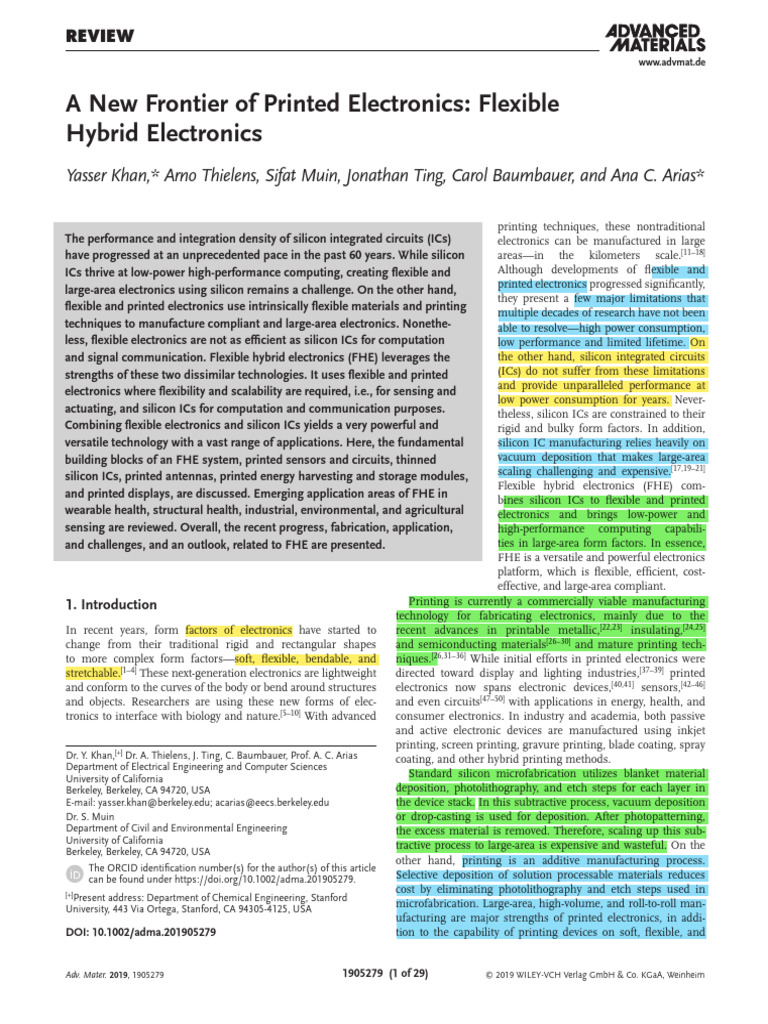 3 - A New Frontier of Printed Electronics Flexible Hybrid Electronics ...