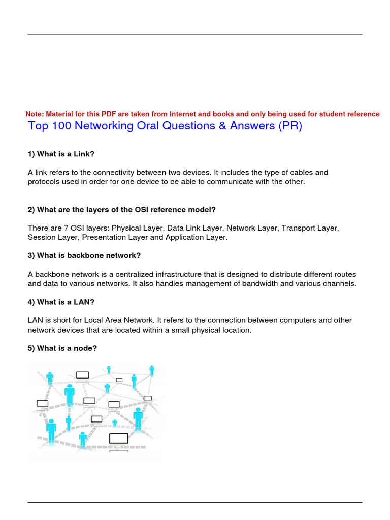 Networking Oral Questions and Answers | PDF | Computer Network | Osi Model