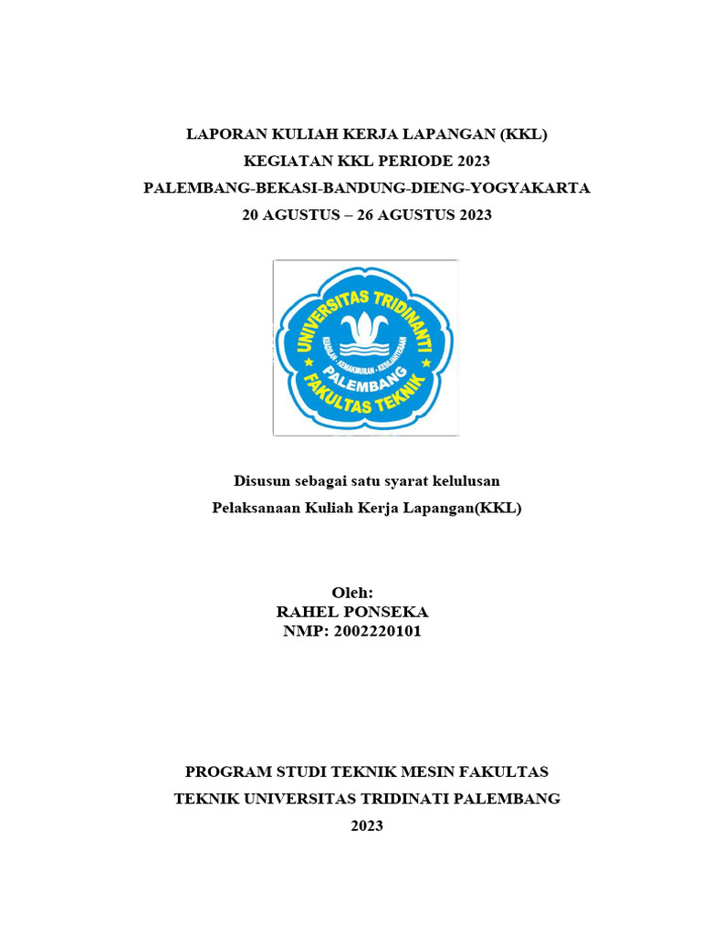 Laporan Kuliah Kerja Lapangan | PDF